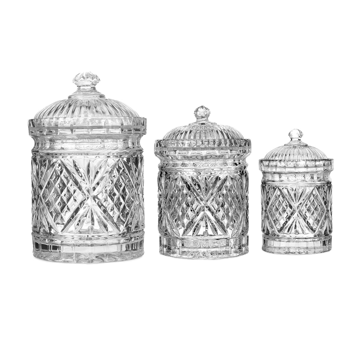 Dublin Crystal Canisters, Set of 3 – Godinger