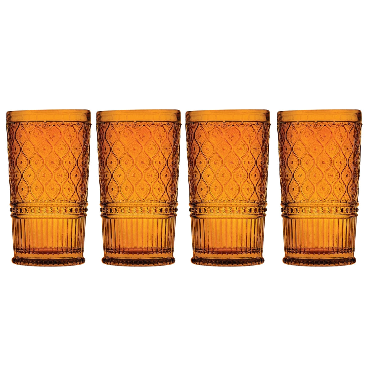 Claro Amber Highball, Set of 4 – Godinger