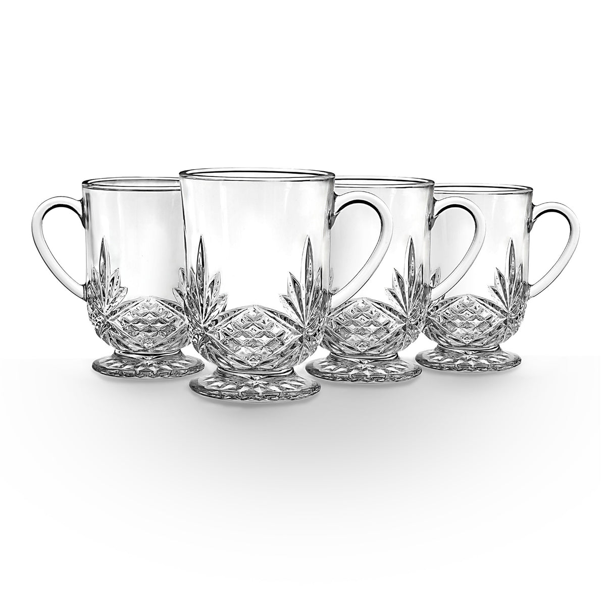 Dublin Crystal Footed Coffee Mug, Set of 4 – Godinger
