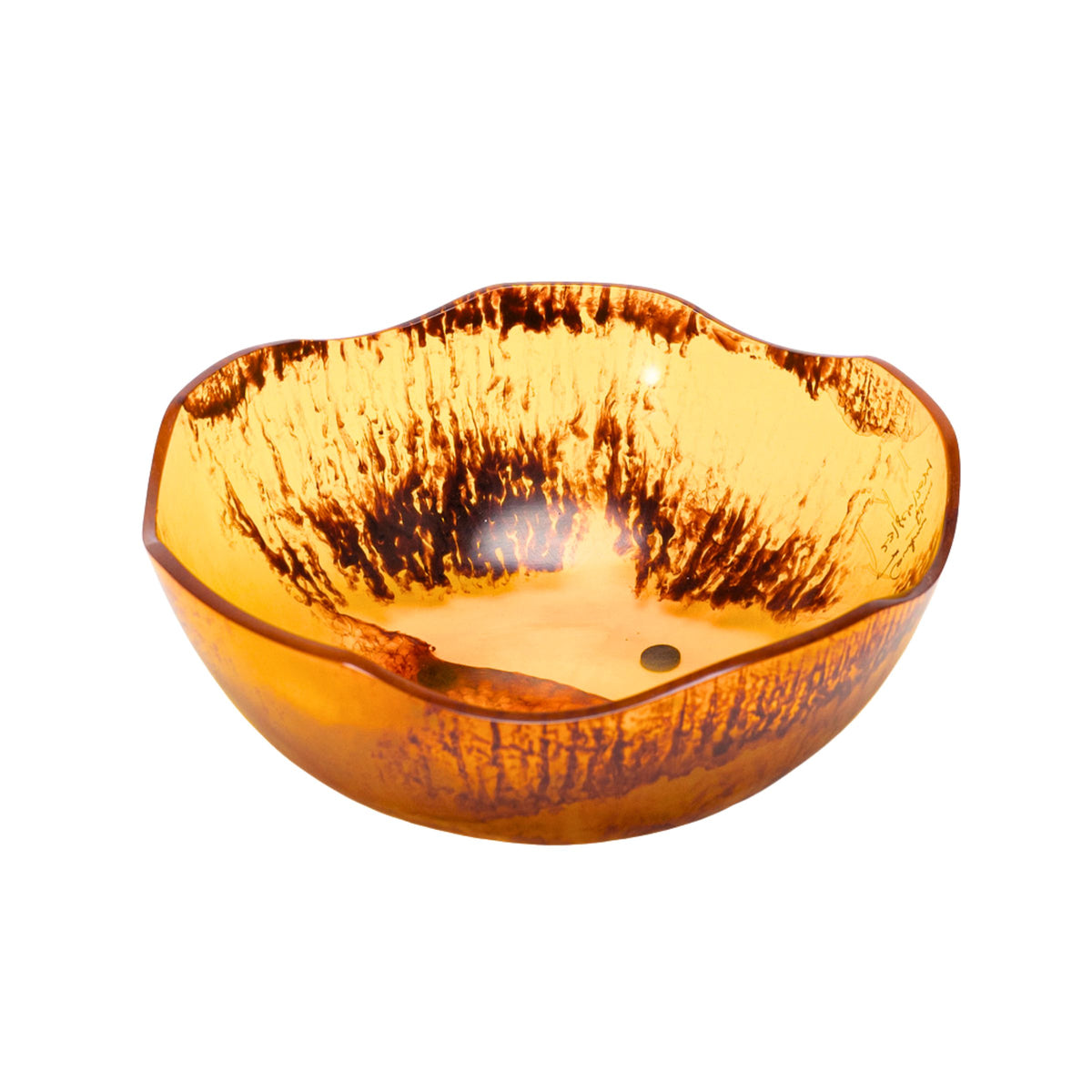 Lucente Tortoise Shell Resin Scalloped Salad Bowl – Godinger