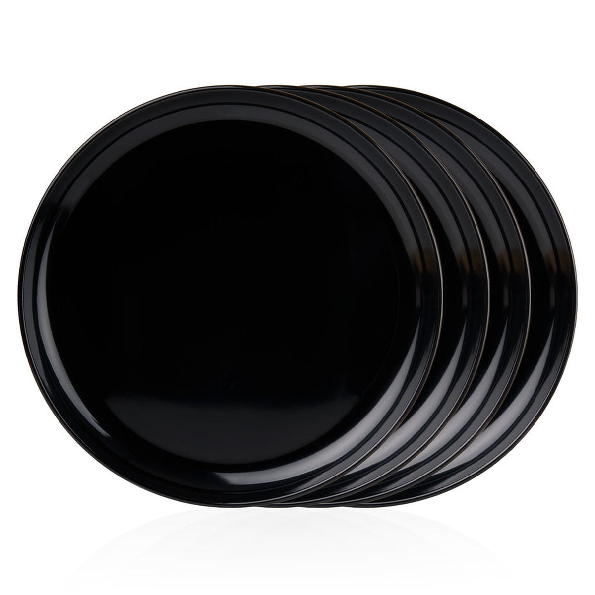 Marbella Black Stacking Melamine Dinner Plate, Set of 4 – Godinger