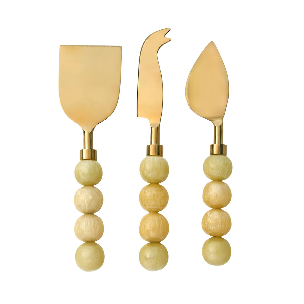 Rathlin Butter Yellow 3 Piece Cheese Tool Set – Godinger