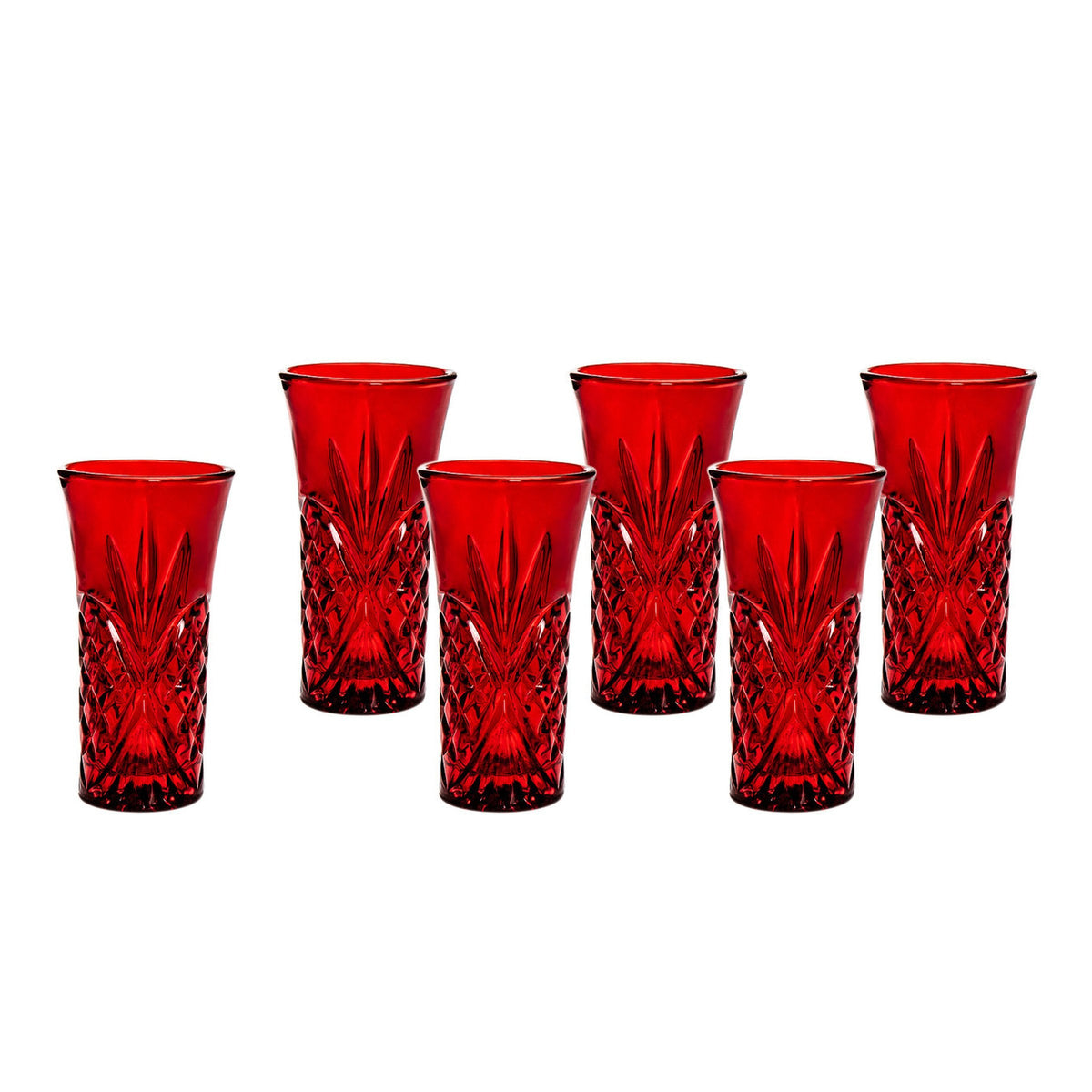 Dublin Crystal Red Vodka Shooters, Set of 6 – Godinger